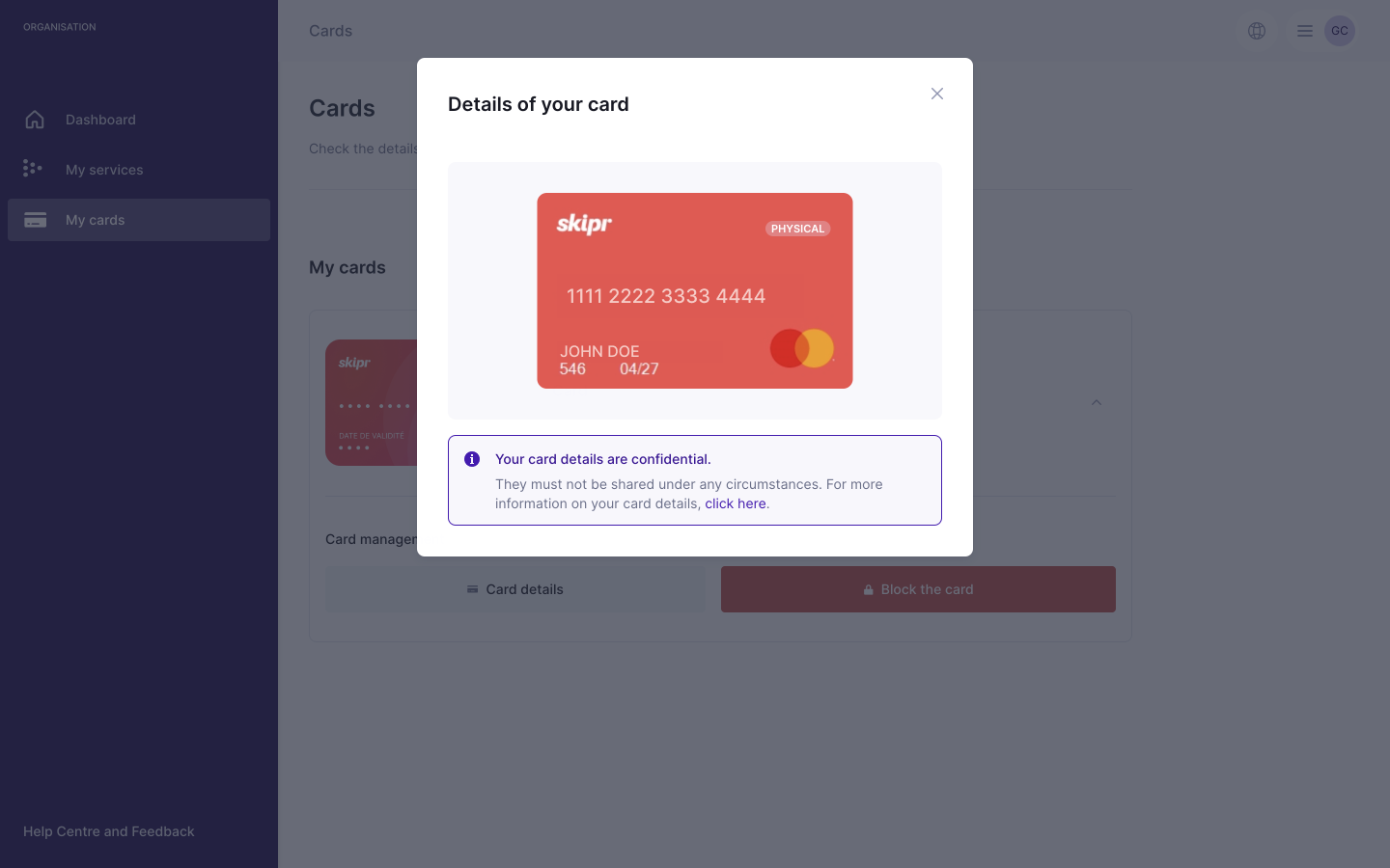 Where can I see the details of my payment card? – Pluxee Mobility