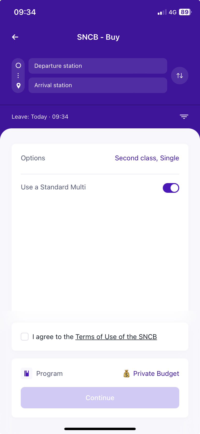 How can I buy and use a SNCB/NMBS Standard Multi in the mobile ...