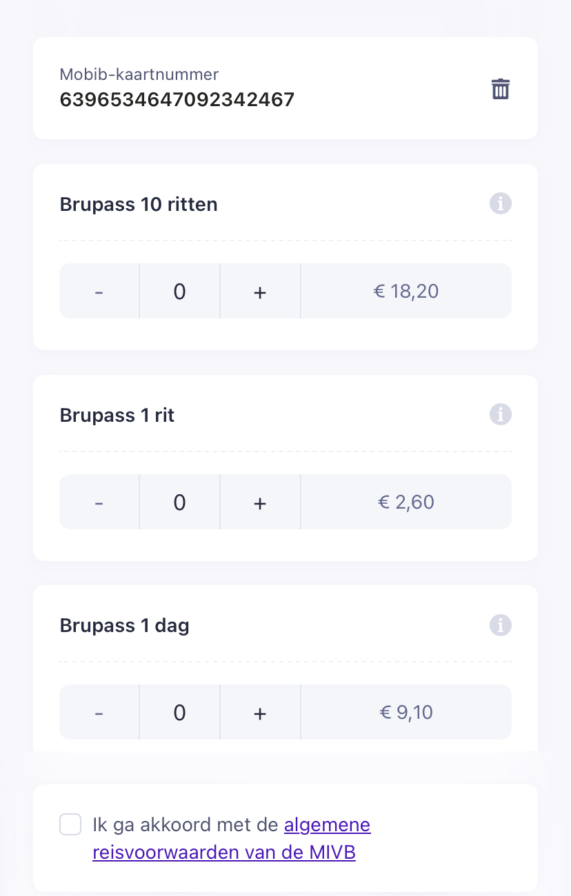 How can I know which MOBIB card is linked to my Pluxee Mobility account ...